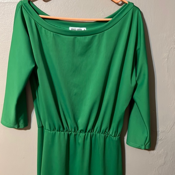 Grace Karin | Dresses | Grace Karin Long Green Dress | Poshmark